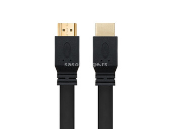 HDMI kabal na HDMI 1.5m FLAT crni