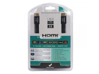 Kabel HDMI na HDMI flat JWD-04 v2.0 1,5m crni