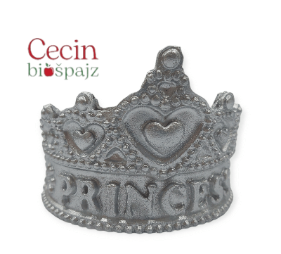 Figurice za tortu Princes Kruna srebrna S.F