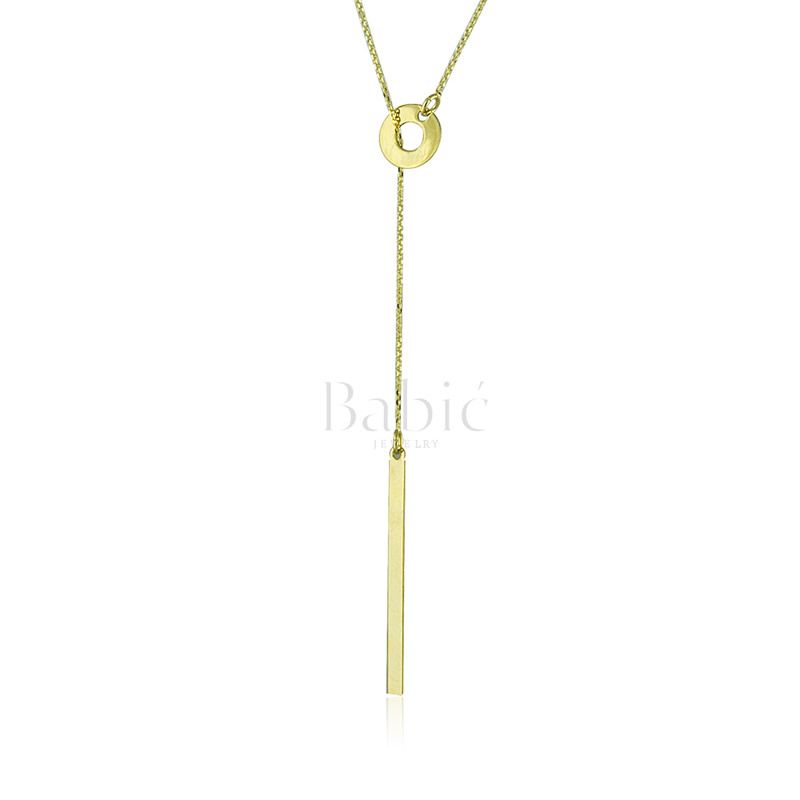 Ogrlica Od Žutog Zlata Minimalističkog Dizajna – Y17