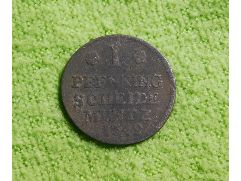 1 pfennig scheide mvntz 1742 - redje