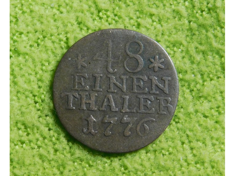 48 einen thaler 1776A - 1/48 taler Prussia - bilon