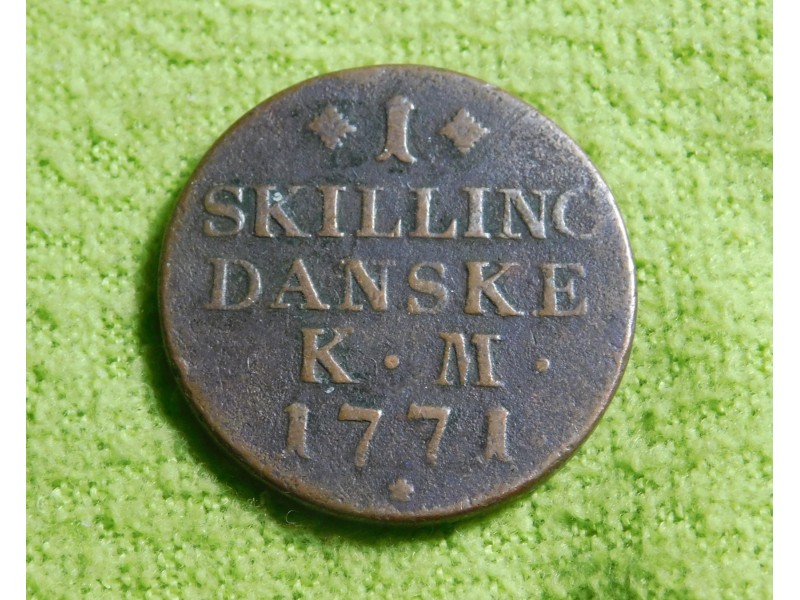 1 Skilling Danske - KM - Christian VII - 1771