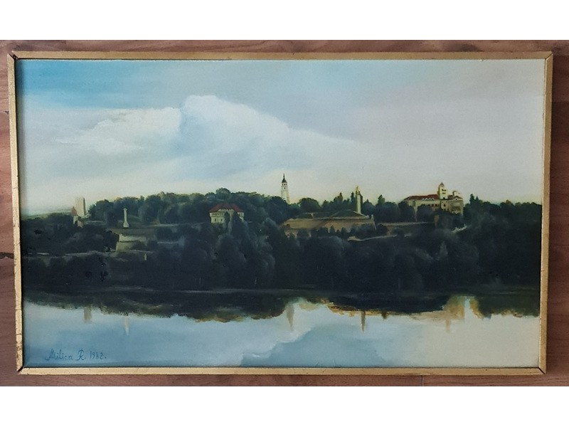 Milica Rajković Drašković- Ulje na lesonitu Kalemegdan