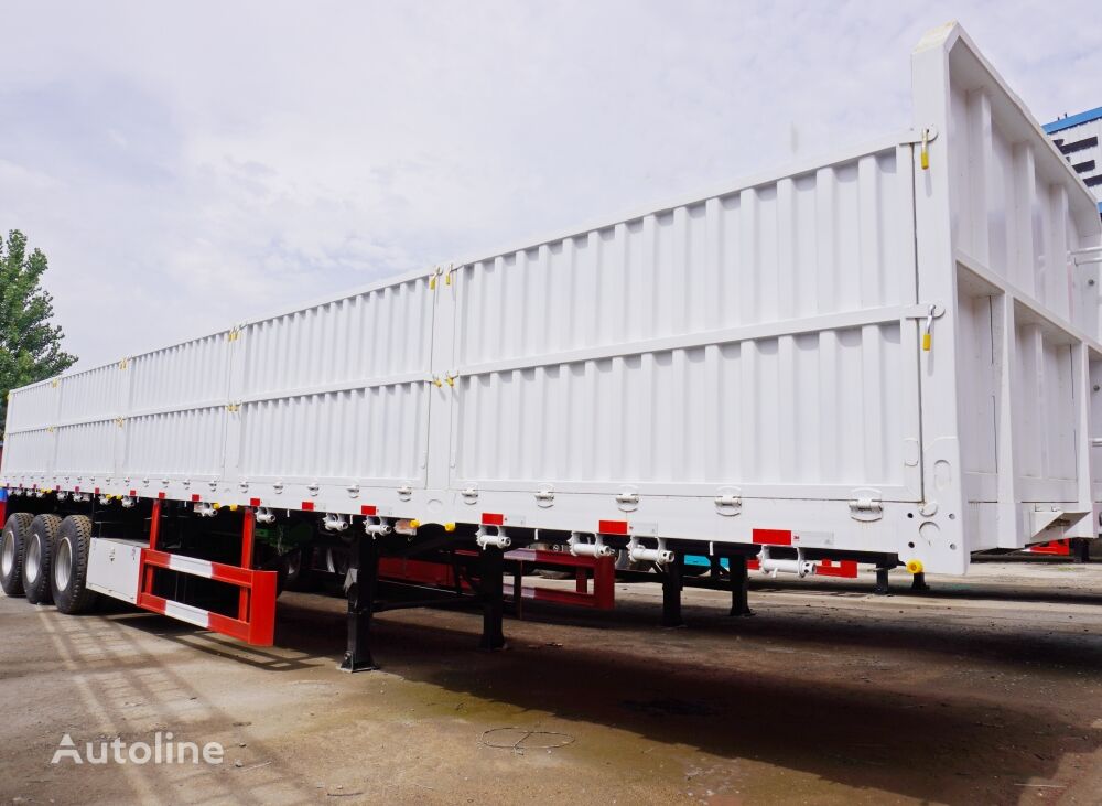 Nova TITAN Side Wall Flatbed Semi Trailer Tri Axle for Sale Price - S poluprikolica za prevoz zrna