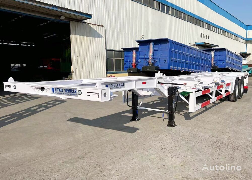 Nova Titan 2 Axle Gooseneck Container Trailer Chassis 40 Ft for Sale - S poluprikolica za prevoz kontejnera