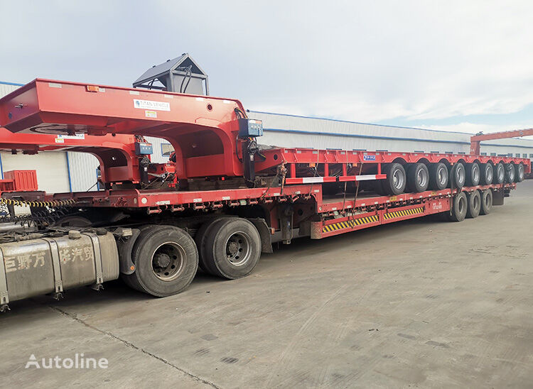 Nova Titan 9 Axle Drop Deck Extendable Lowboy Trailer for Sale -F prikolica za građevinske strojeve