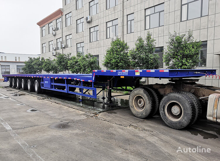 Nova Titan 6 Axle Step Deck Extendable Trailer for Sale Manufacturers -F prikolica za građevinske strojeve