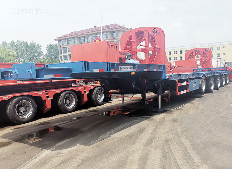 Nova Titan 5 Axle 56M Extendable Low Loader for Sale Price -F prikolica za građevinske strojeve