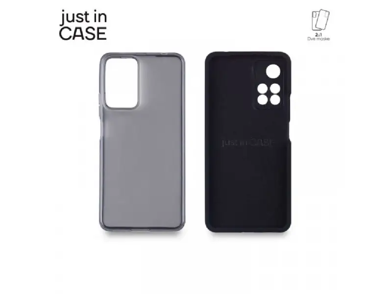 JUST IN CASE 2U1 EXTRA CASE MIX PAKET CRNI ZA REDMI NOTE 11 PRO + 5G