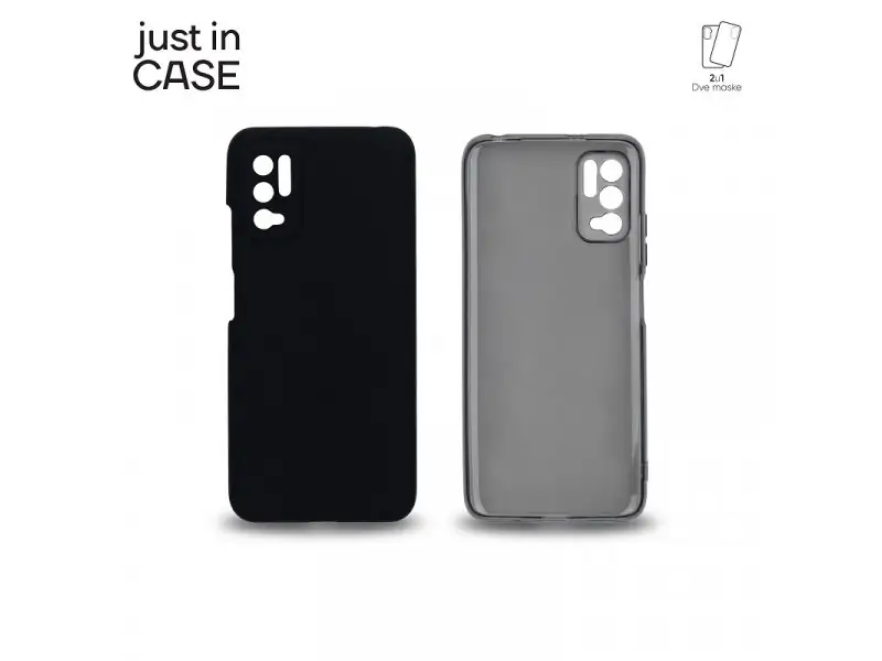 JUST IN CASE 2U1 EXTRA CASE MIX PAKET CRNI ZA REDMI NOTE 10 5G