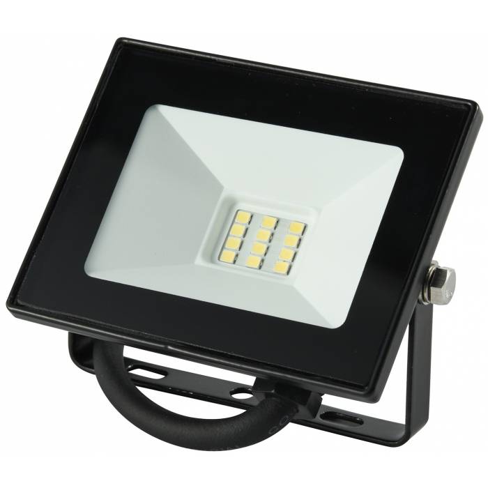 LED reflektor SMD Value Slim 10W 6400K CW 800lm crna