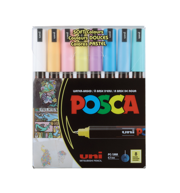 Uni POSCA Marker PC-1MR Set Pastel 1/8 new