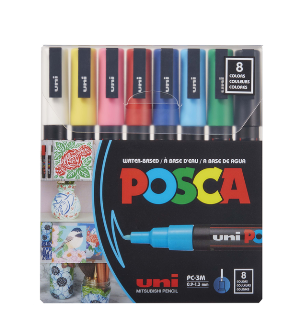 Uni POSCA Marker PC-3M Set Standard 1/8 new