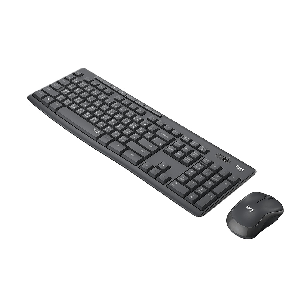 MK295 Silent Wireless Desktop Graphite YU