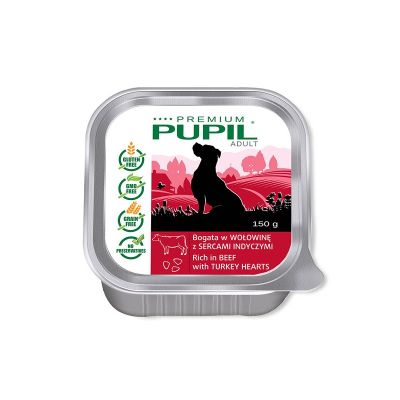 Pupil Premium Dog Adult Govedina sa Ćurećim Srcima 150g