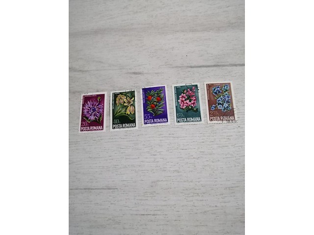 Poštanske marke - Posta Romana (Cveće) 5 komada