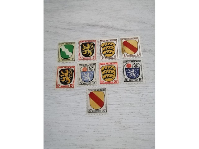 Poštanske marke - Deutsches Raich (Zone Francaise)9 kom