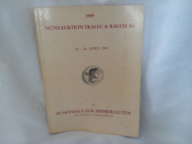 1989 Munzauktion tkalec rauch ag katalog novca