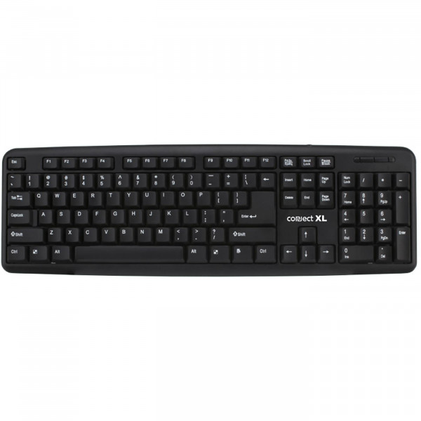 Connect XL Tastatura sa Qwerty rasporedom, USB, crna boja - CXL-K100