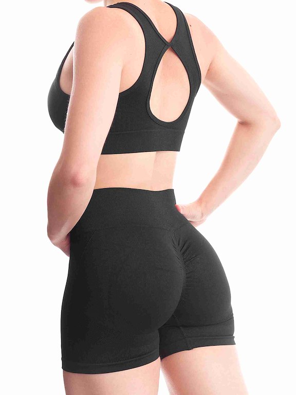 Sportski push-up komplet (šorts i top) – Black