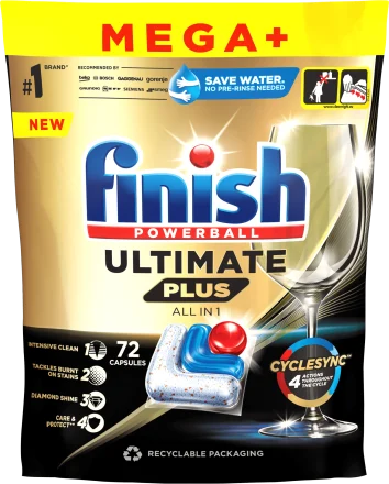 Finish
ULTIMATE PLUS ALL IN tablete za mašinsko pranje posuđa, 72 kom