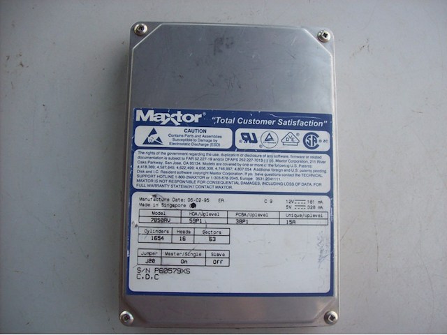 Maxtor 7850AV(AR) 850mb retro hard ata 3.5