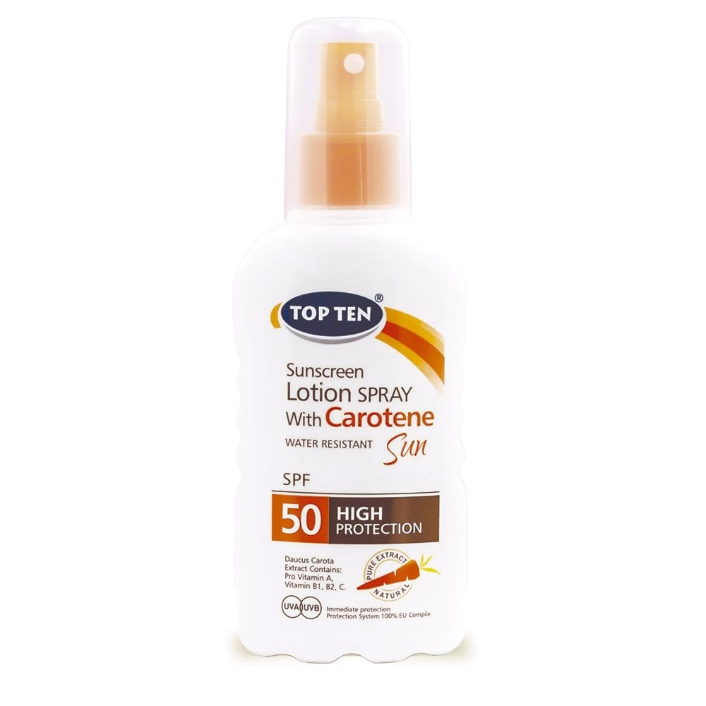 TOP TEN SUN LOSION CAROTENE SPRAY SPF 50 180ML