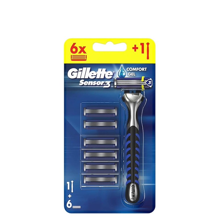 GILLETTE BRIJAČ SENSOR 3 + DOPUNE 6 KOM