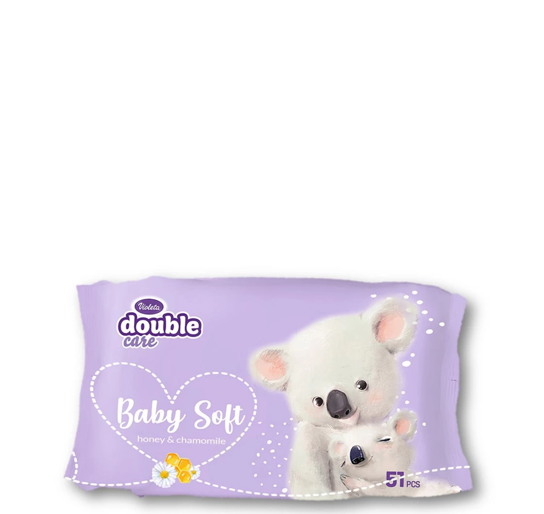 VIOLETA VLAŽNE MARAMICE BABY SOFT 51KOM ORGANIC HONEY&CHAMOMILE