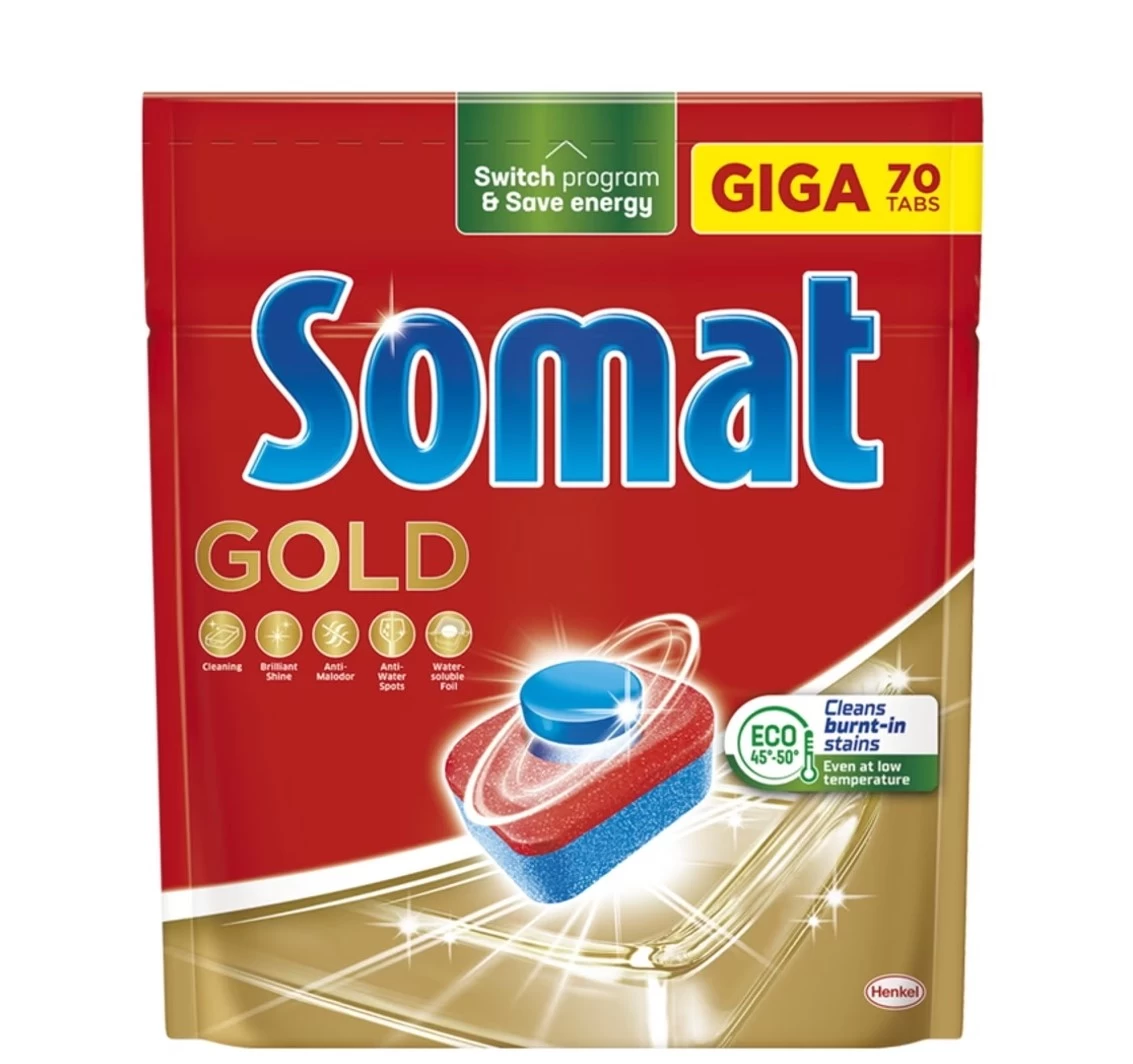 SOMAT TABLETE ZA MAŠINSKO PRANJE POSUĐA GOLD 70 KOM