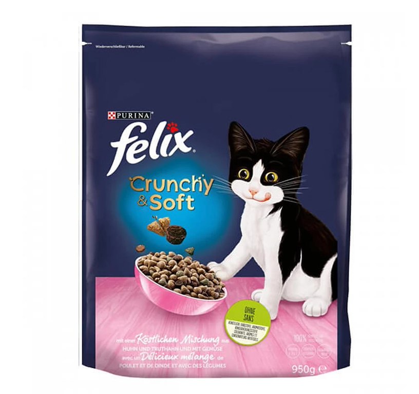 FELIX GRANULE ZA MAČKE 950G PILETINA JUNIOR