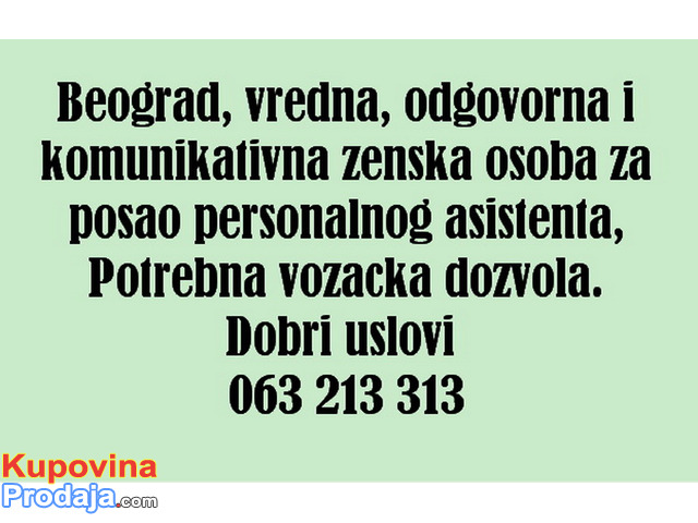 Ženska osoba za posao personalnog asistenta