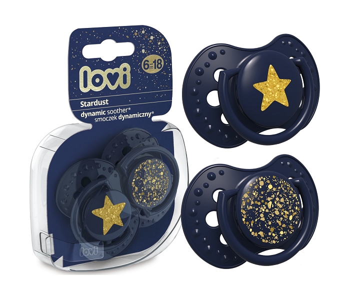 LOVI SILICONE DYNAMIC VARALICA 6-18m (2kom) - STARDUST BLUE