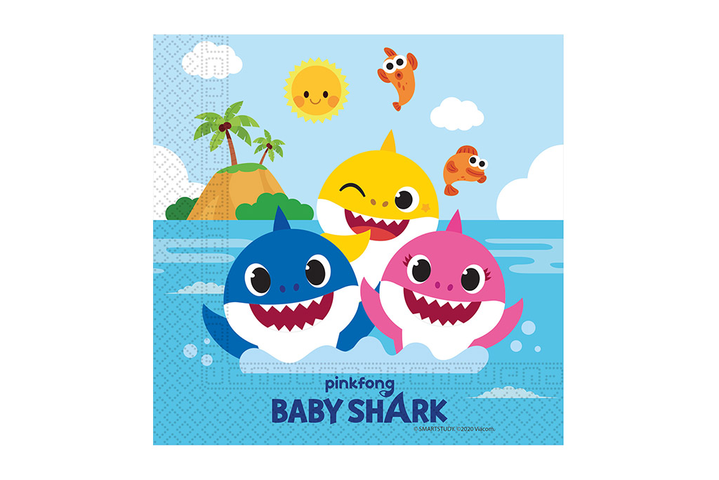 Salvete Baby Shark 33cm – 20kom