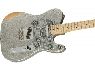 Fender Brad Paisley Road Worn Telecaster MN SLV Silver Sparkle