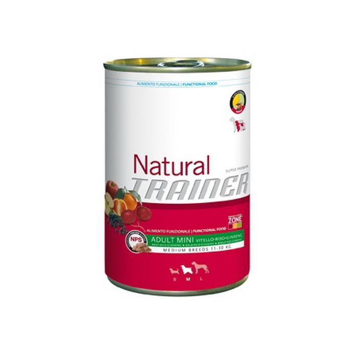 TRAINER NATURAL ADULT MEDIUM BEEF, RICE AND GINSENG 400G