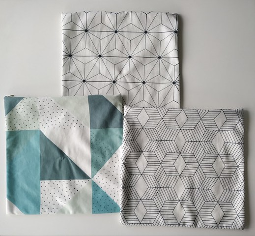 Set 3 jastučnice sa geometrijskim motivima
