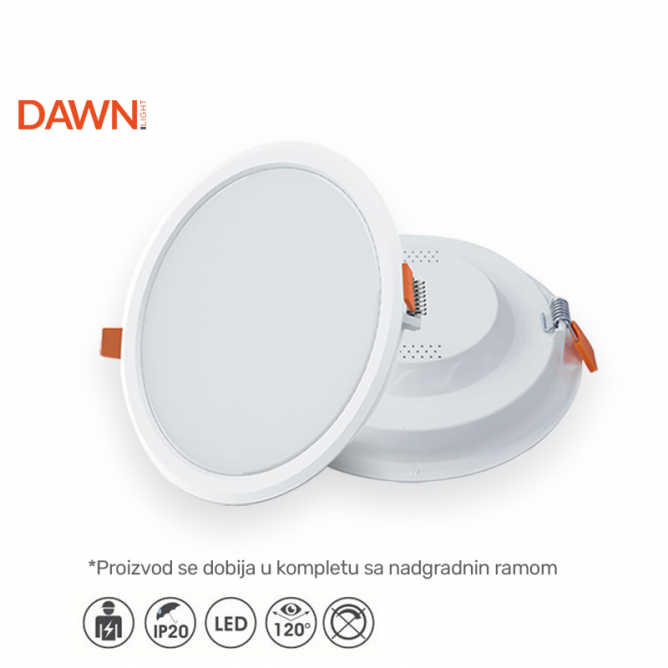 DAWN LED PANEL KNC1-18W 4000K 1620lm 120° IP20 / RAM