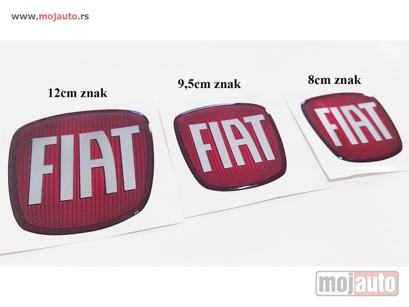 Znak Fiat silikonski stiker - vise dimenzija
