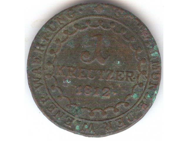 Austrija 3 kreuzer 1812 G