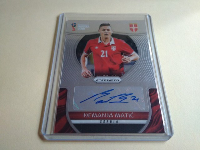 Panini Prizm Russia 2018 Autograph - Nemanja Matić