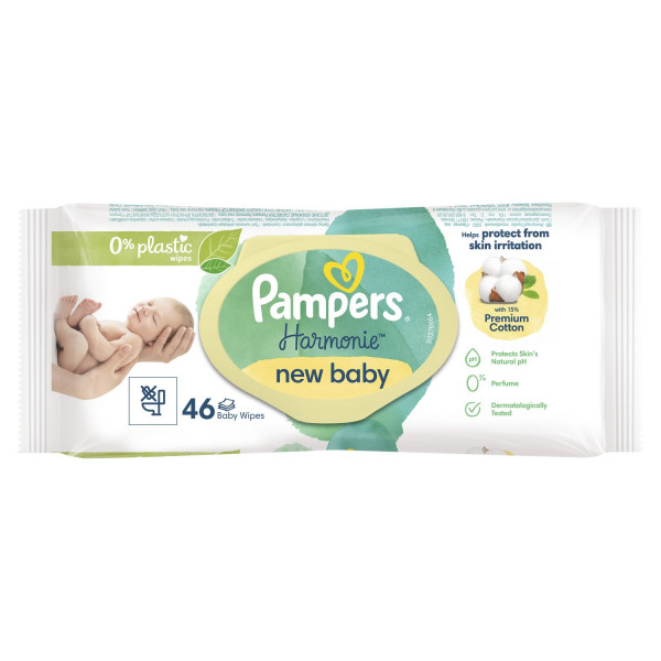 Pampers baby vlaž. maramice Harmonie New Born46kom