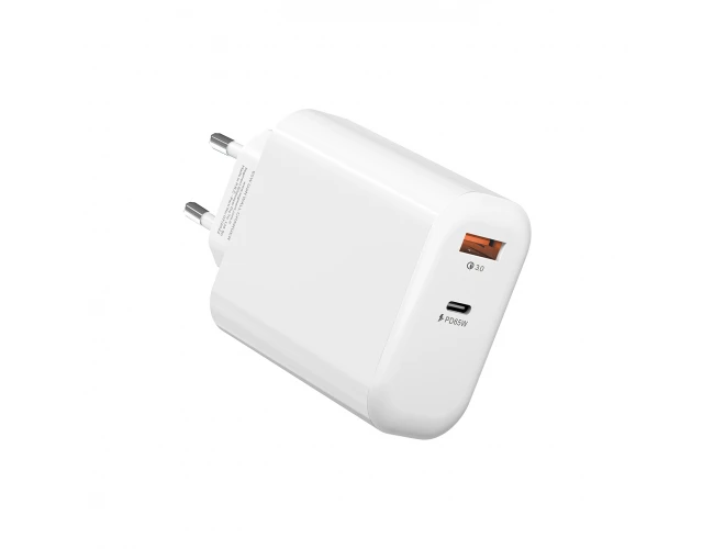 S-link SL-EC69 beli kućni punjač (adapter) za telefon USB A/USB C 65W/QC 18W