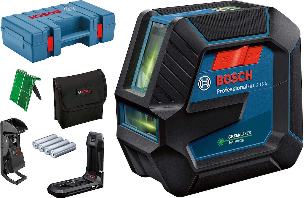 Bosch samonivelišući linijski laser GLL 2-15 G + nosač (0601063W02)