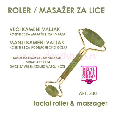 Roler - masažer za lice ŽAD zeleni Art.0330