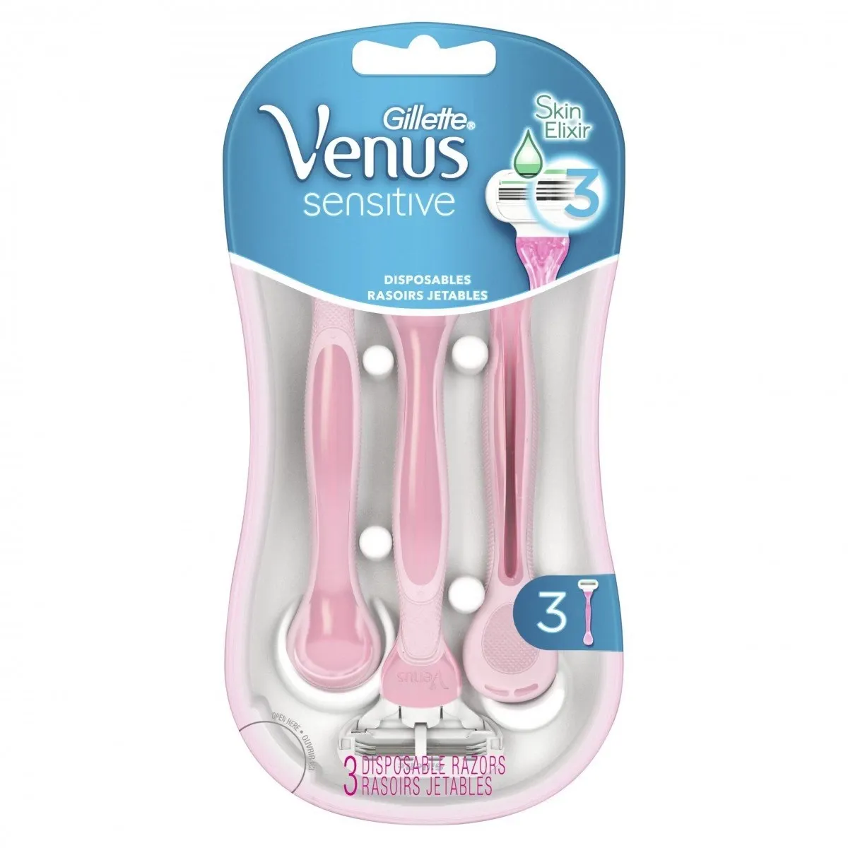 Gillette Venus Sensitiv Ženski Brijač 3/1