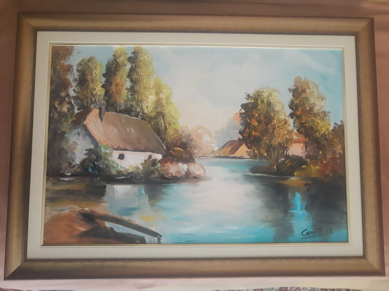 D. Canić: 'Kuća snova', uramljeno 52x72 cm.