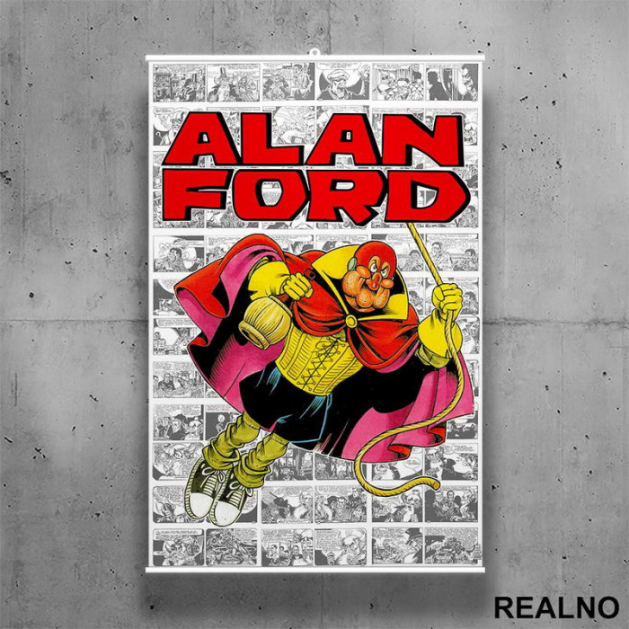 SUPERHIK - LOGO - ALAN FORD - POSTER SA NOSAČEM