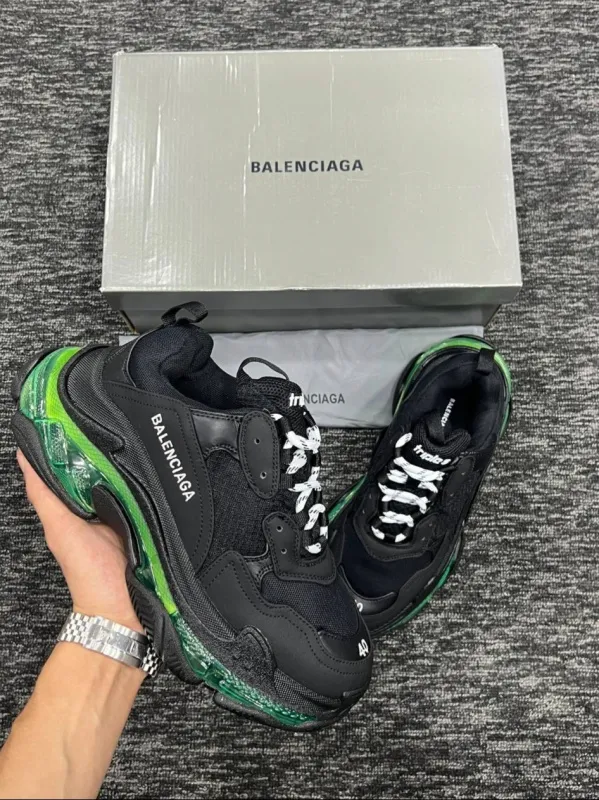 Balenciaga Triple S Black & Neon Green